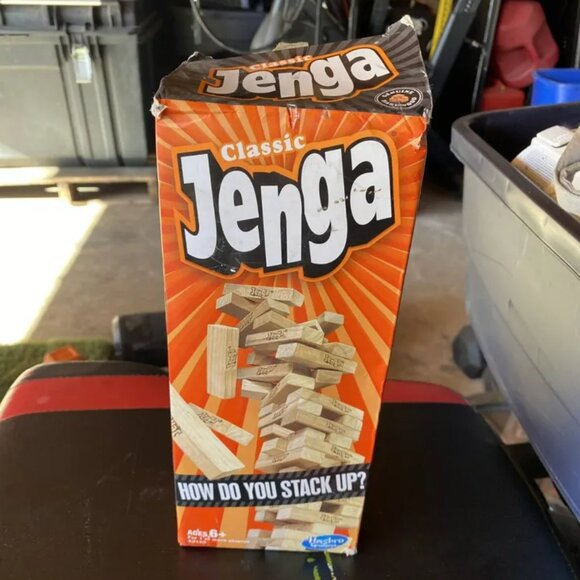 Hasbro | Games | Classic Jenga Hardwood Blocks Stacking Tower Game Set ...